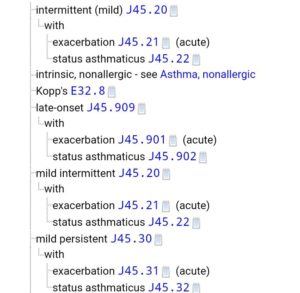 Asthma ICD 10 - Coding Guidelines along with Examples